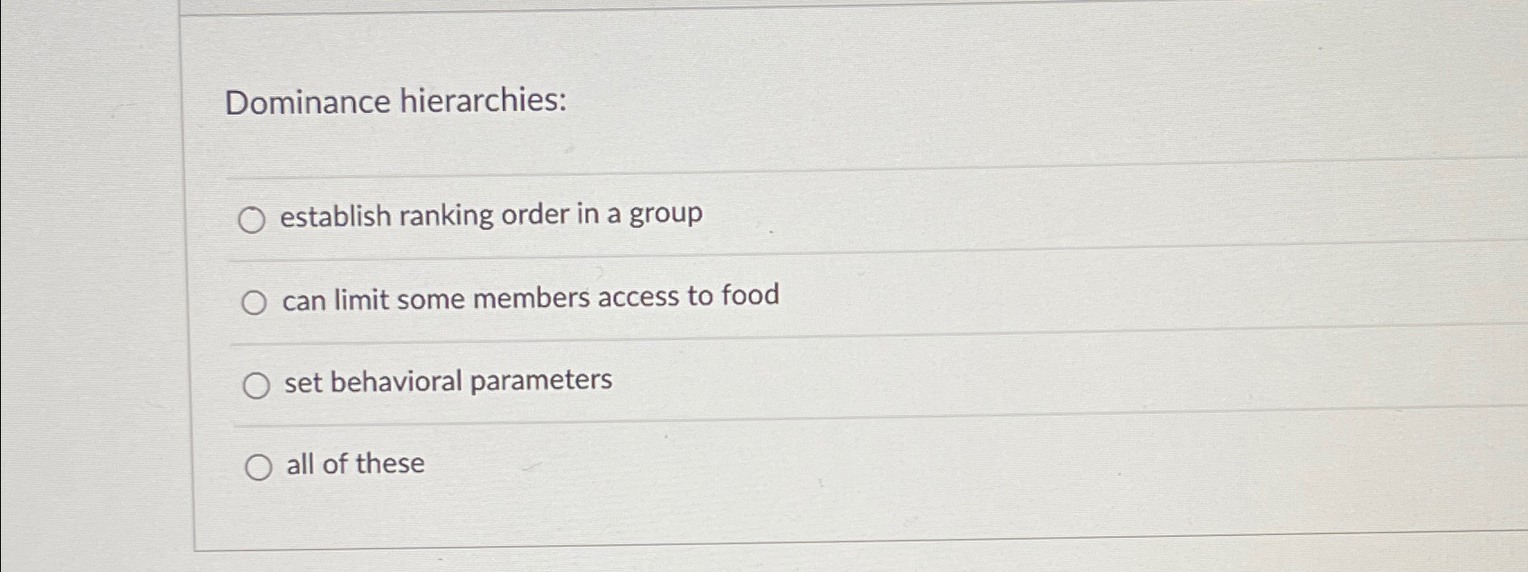 Solved Dominance hierarchies:establish ranking order in a | Chegg.com