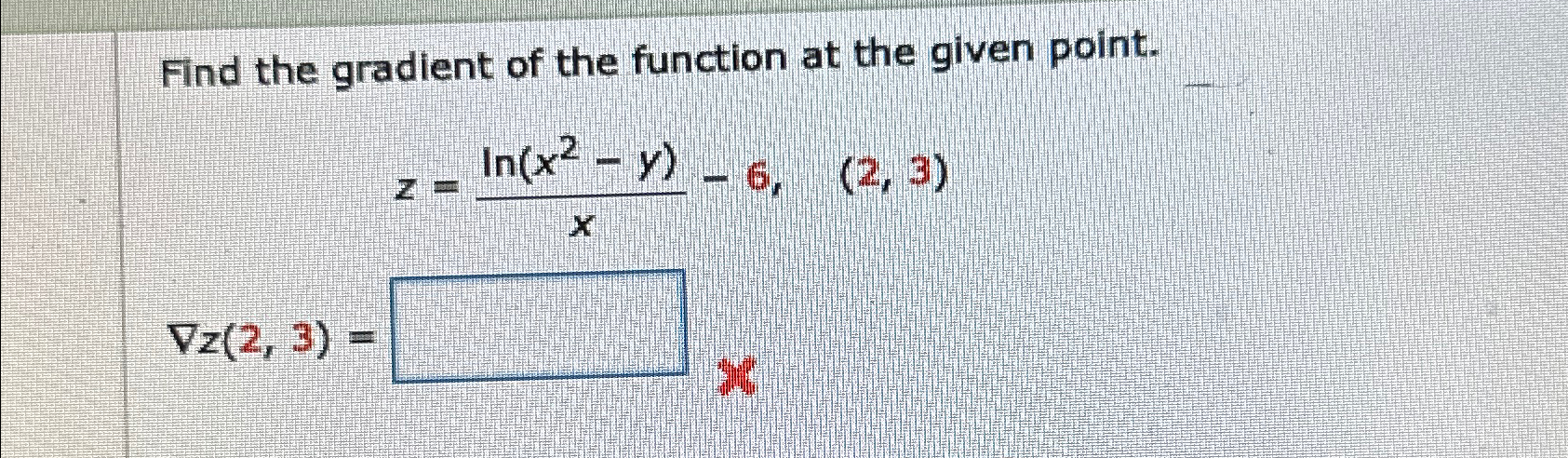 Solved Find the gradient of the function at the given | Chegg.com