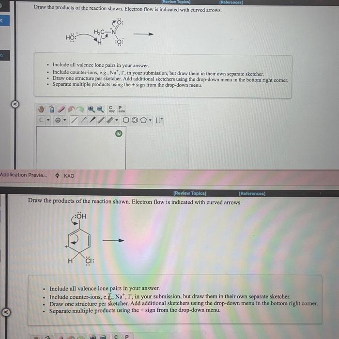 Solved (Review Toples (References) Draw the products of the | Chegg.com