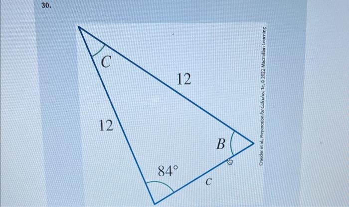 Solved Solving triangles: the ambiguous case, SSA. For | Chegg.com