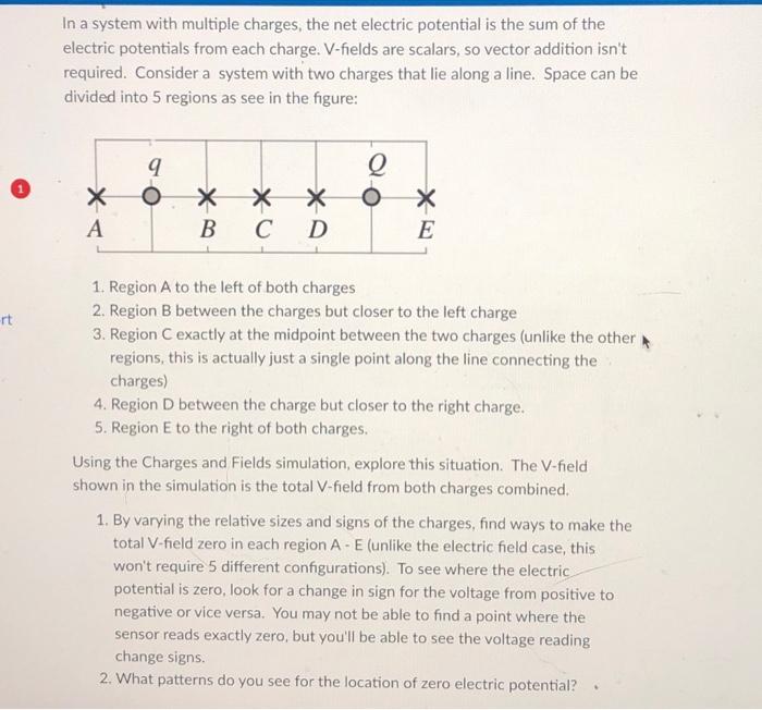 Solved V-fields: Electric PotentialUse the Charges and | Chegg.com