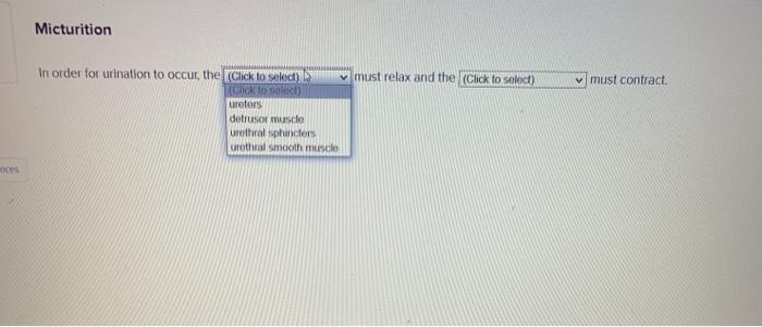 Solved Micturition must contract. In order for urination to | Chegg.com
