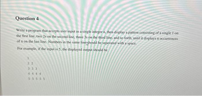 Solved Write a program that accepts user input as a single | Chegg.com