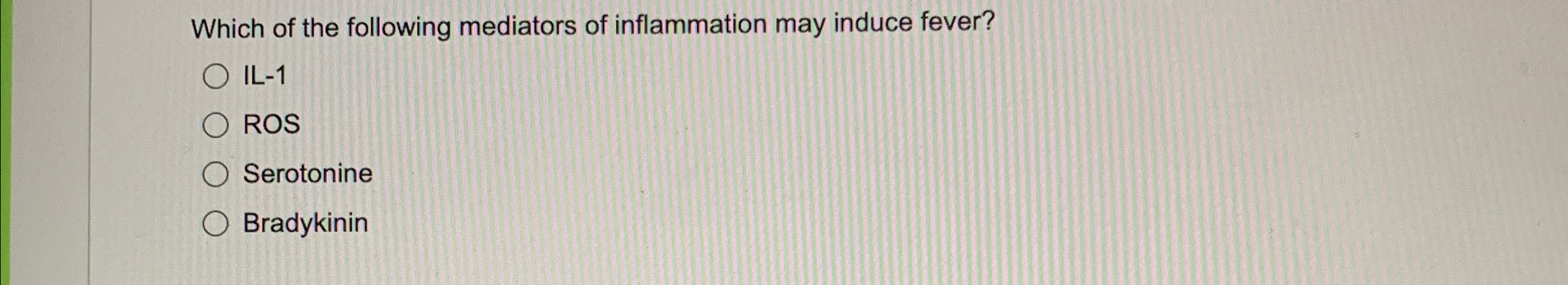 Solved Which of the following mediators of inflammation may | Chegg.com