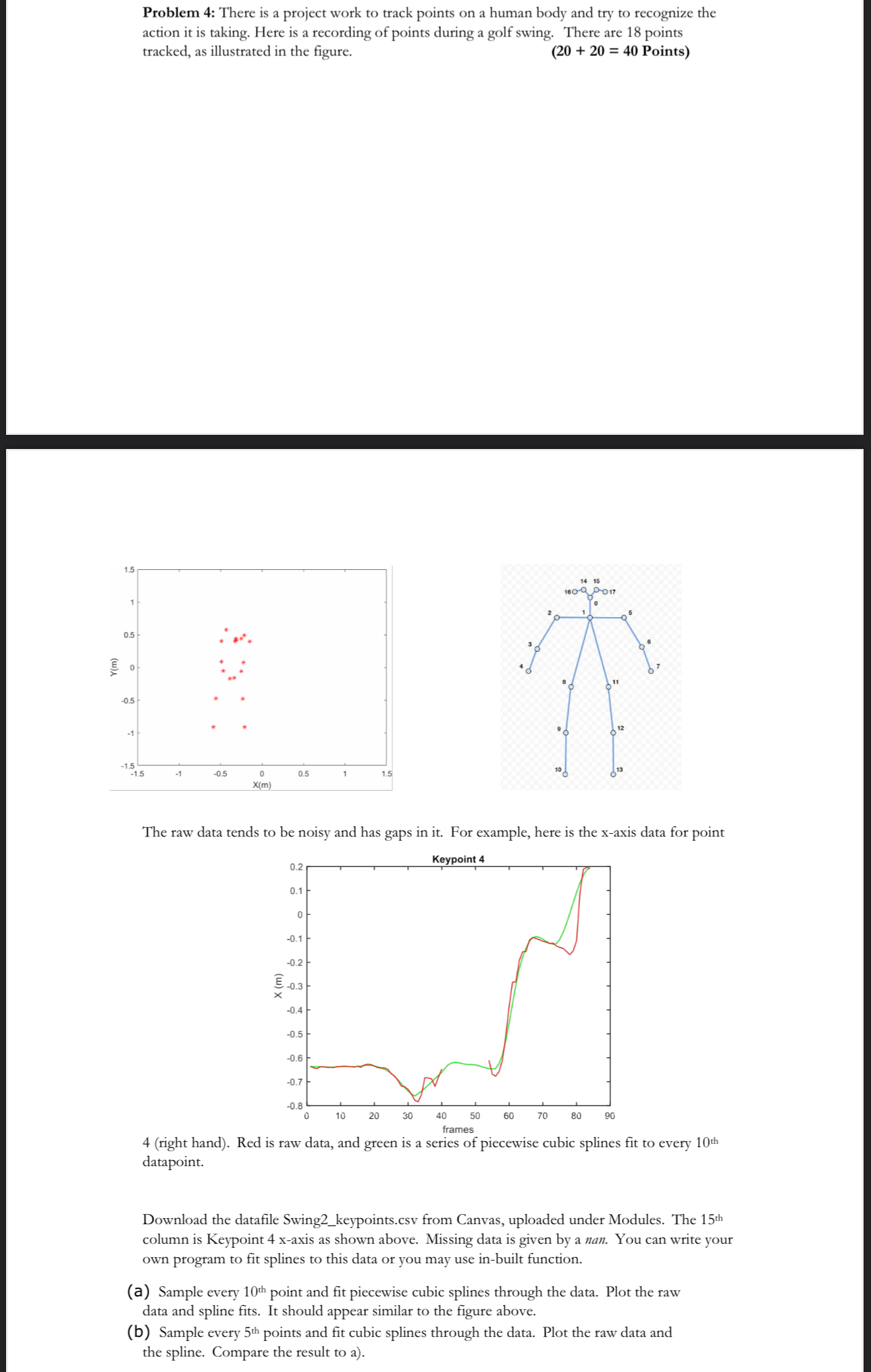 Solved Problem 4: There is a project work to track points on | Chegg.com