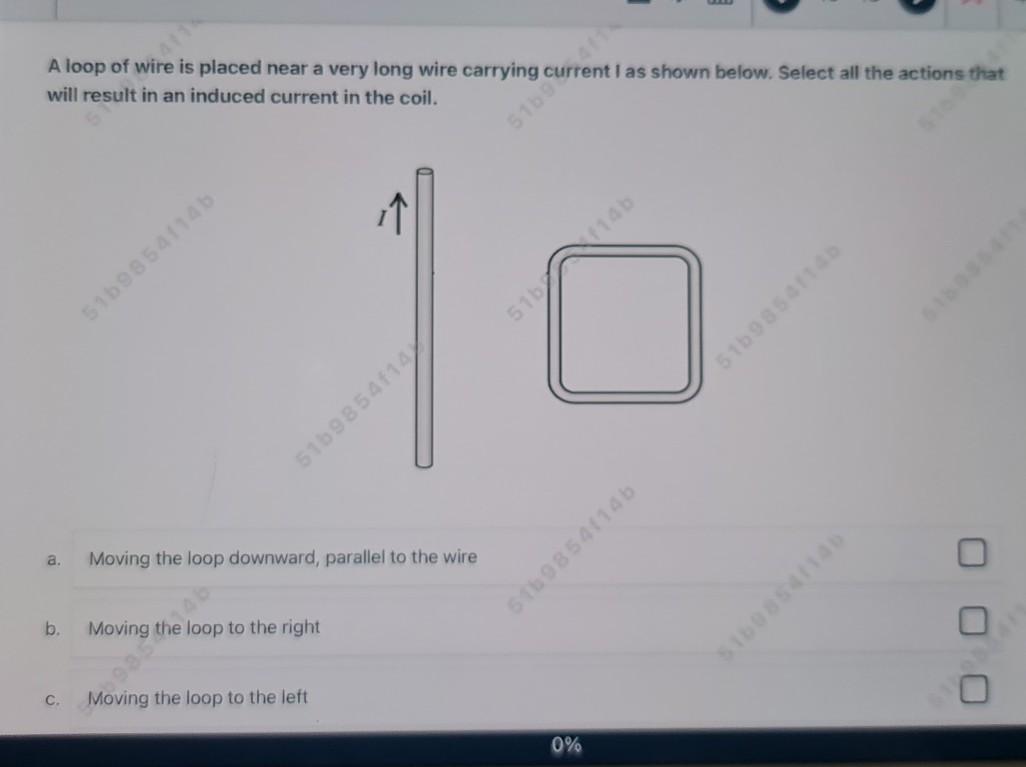 Solved A loop of wire is placed near a very long wire | Chegg.com