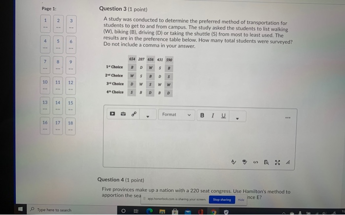 Solved Page 1: Question 1 (1 point) Consider the voter | Chegg.com