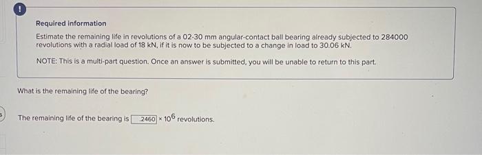 Solved Required information Estimate the remaining life in | Chegg.com