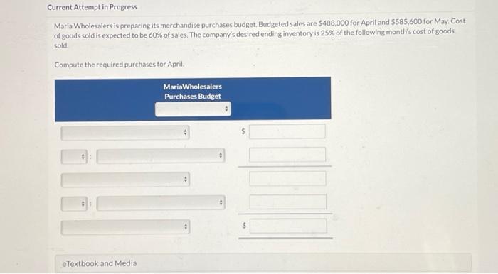 Solved Compute the require purchases for april | Chegg.com