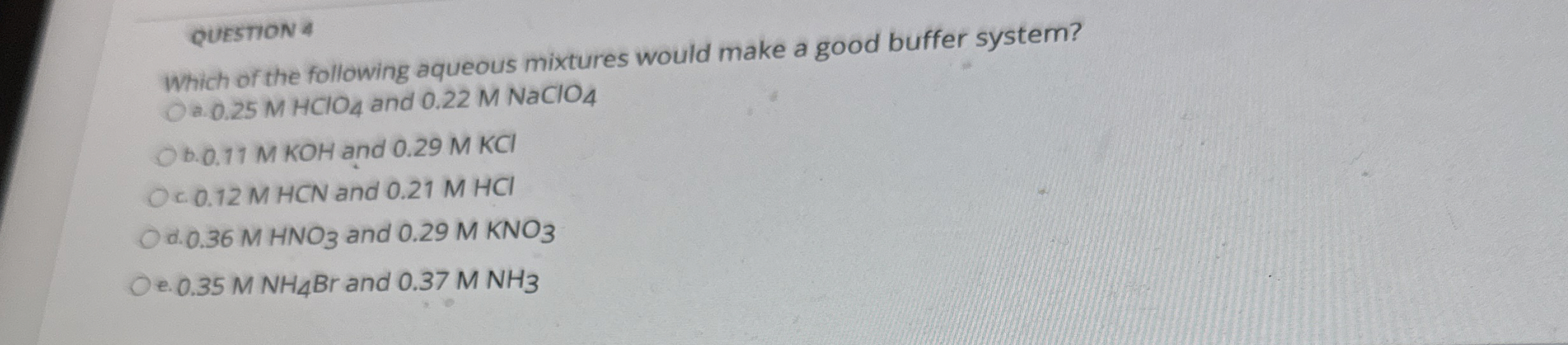 High Quality SOLUTION Which of the following aqueous mixtures would make a | Chegg.com