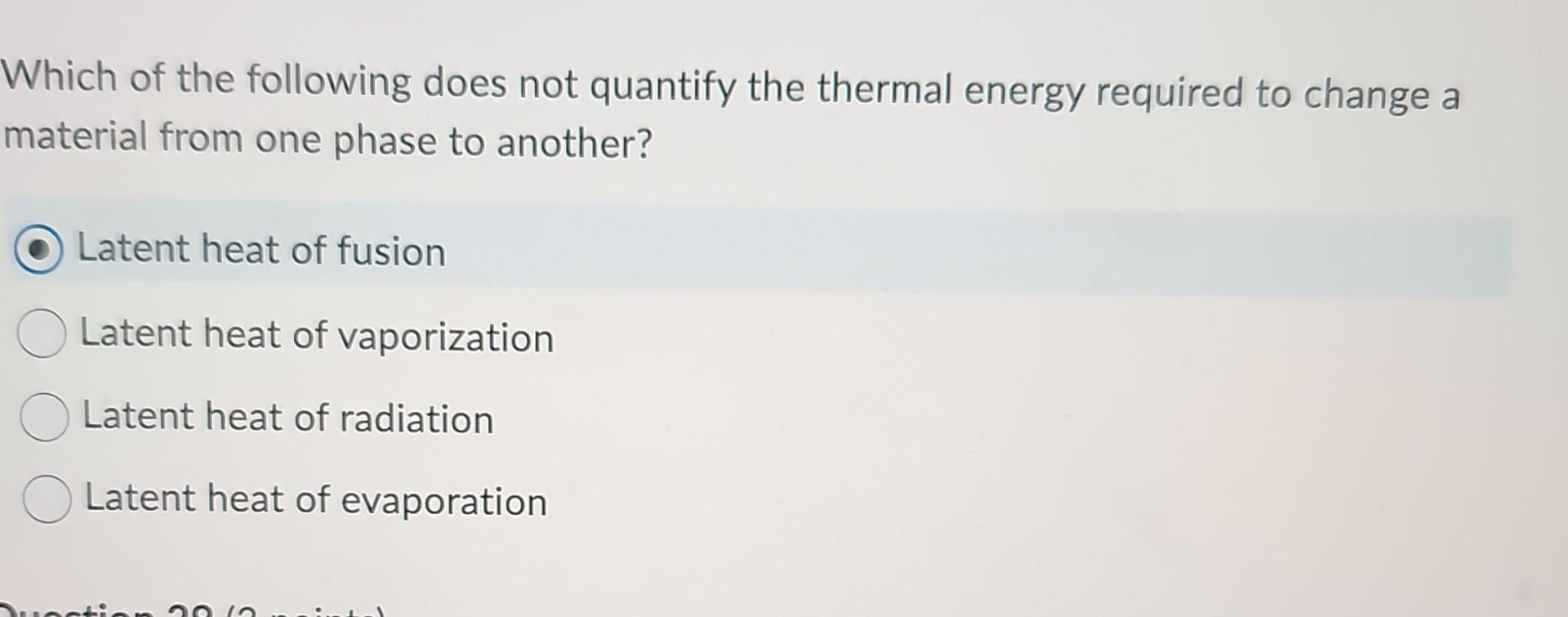 Solved Which of the following does not quantify the thermal | Chegg.com