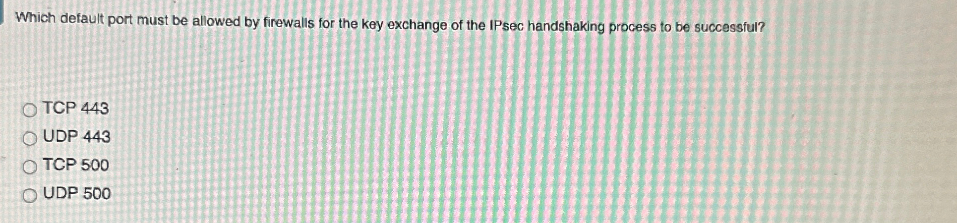 Solved Which default port must be allowed by firewalls for | Chegg.com
