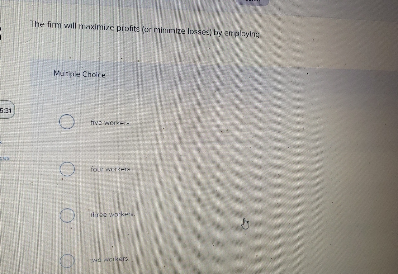 Solved The firm will maximize profits (or minimize losses) | Chegg.com