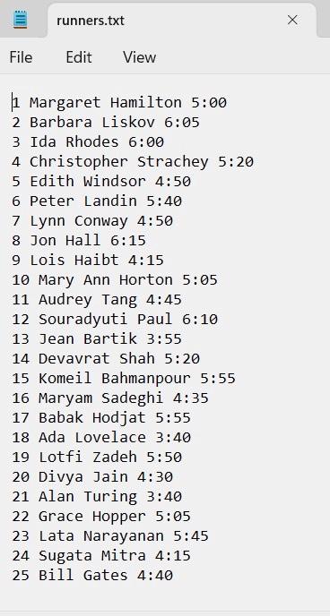 Solved Marathon Simulator We are going to simulate running a | Chegg.com