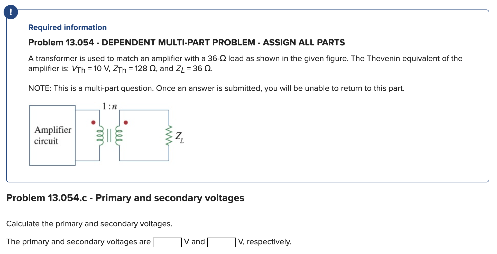 Solved Required informationProblem 13.054 - ﻿DEPENDENT | Chegg.com