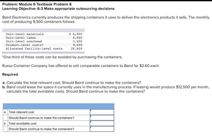 Solved Problem Module 6 Textbook Problem 6 Learning