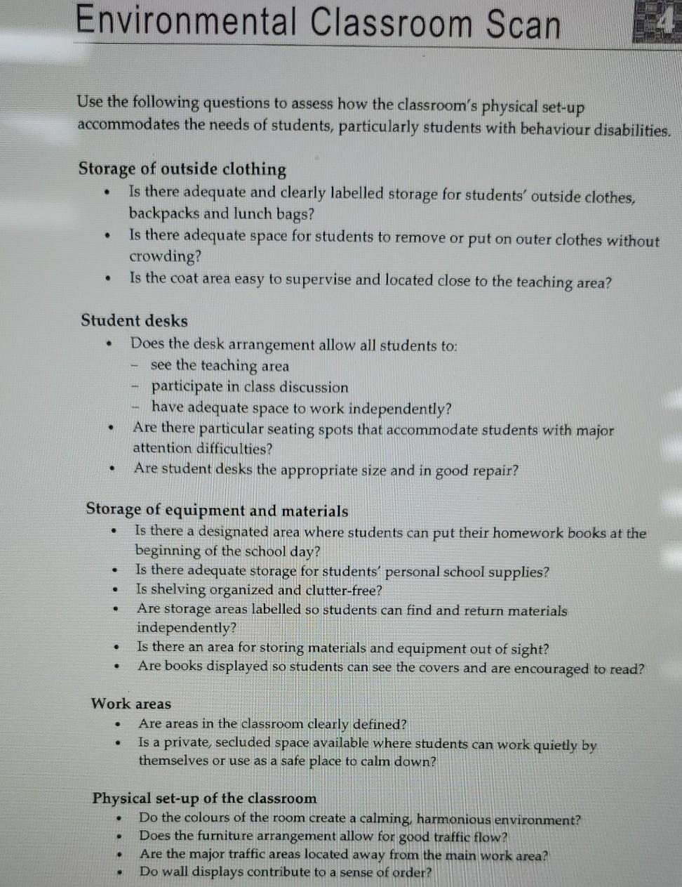 Consider: Making the classroom space flexible If | Chegg.com