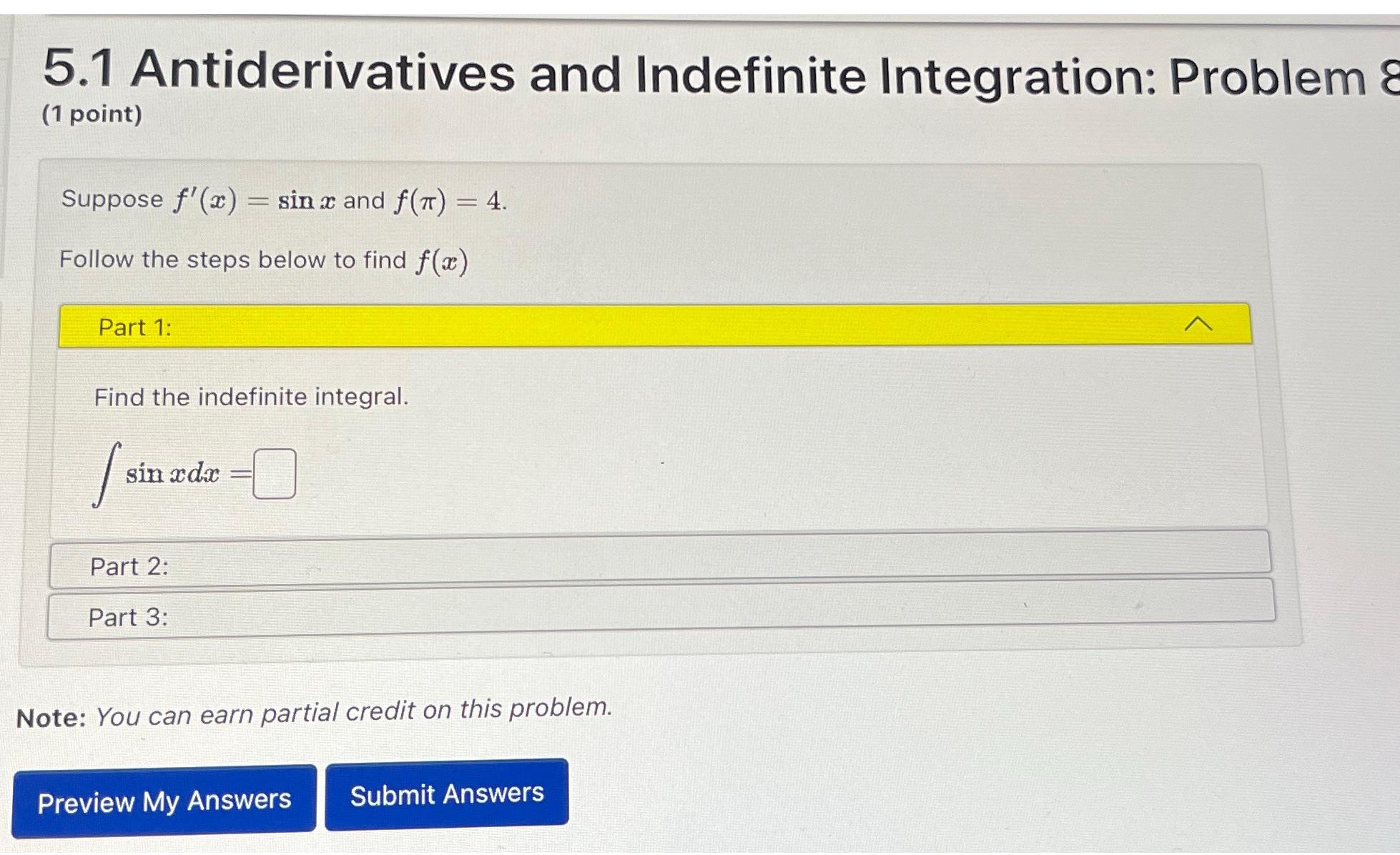 Solved 5.1 ﻿Antiderivatives and Indefinite Integration: | Chegg.com