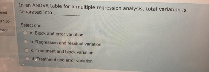 Solved Consider a regression model involving more than one | Chegg.com