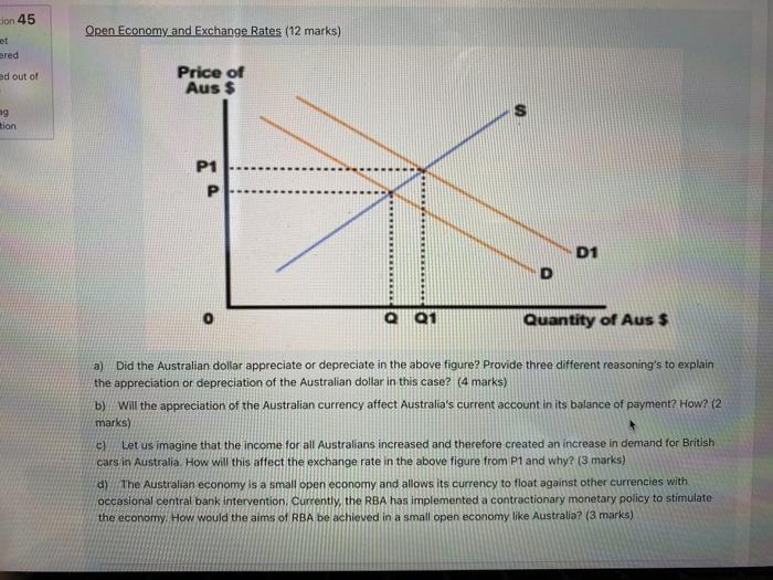 Solved Qpen Economy and Exchange Rates (12 marks) a) Did the | Chegg.com