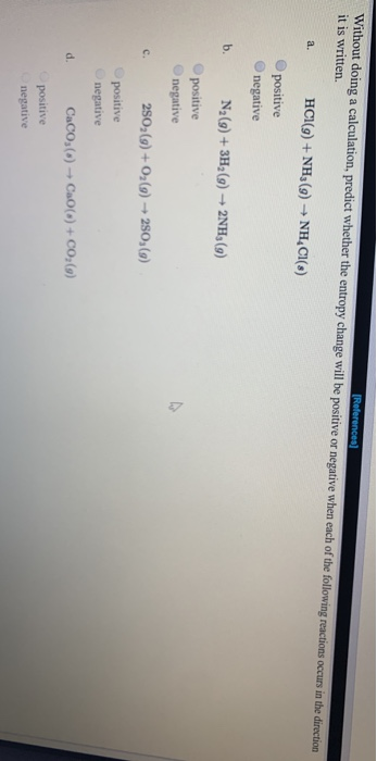 Solved [References) Without doing a calculation, predict | Chegg.com