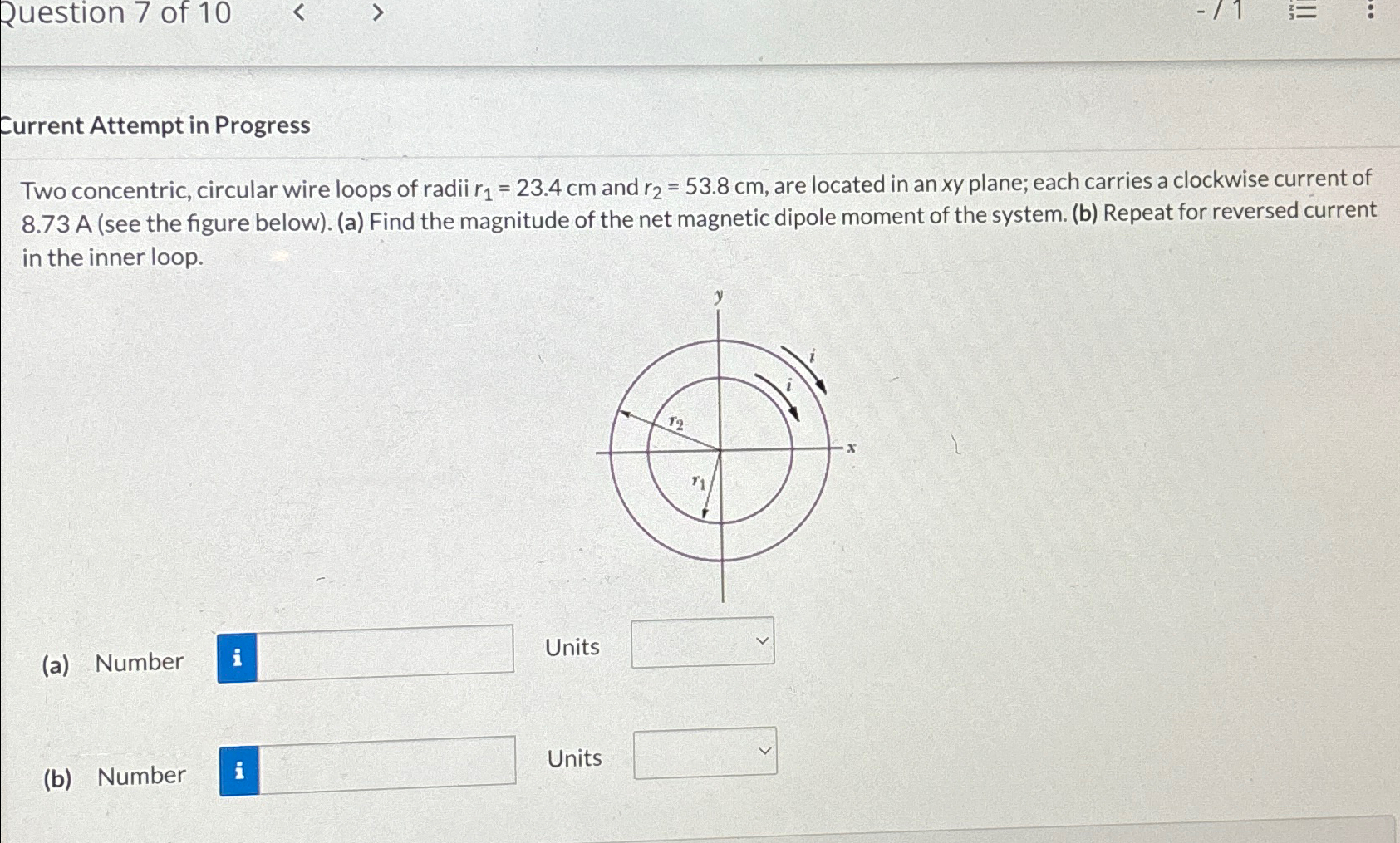 Solved Question 7 ﻿of 10Current Attempt in ProgressTwo | Chegg.com