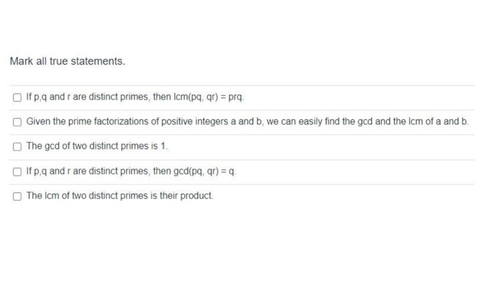 Solved Mark all true statements. Ifp, and r are distinct | Chegg.com