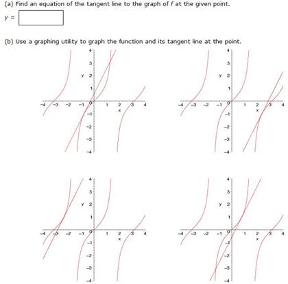 Solved Consider the following:f(x) = tan(x), (-π/4, -1) | Chegg.com