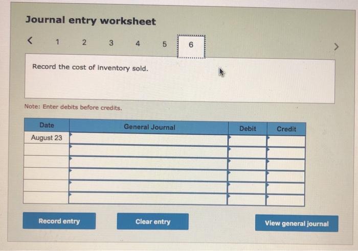 Solved journal entry for each transaction and record cost of | Chegg.com