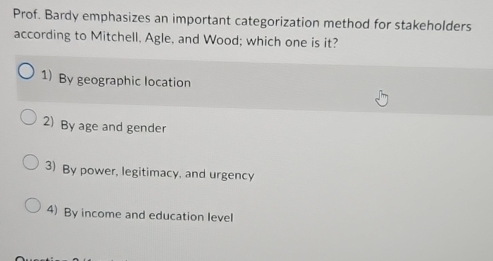 Solved Prof. Bardy emphasizes an important categorization | Chegg.com