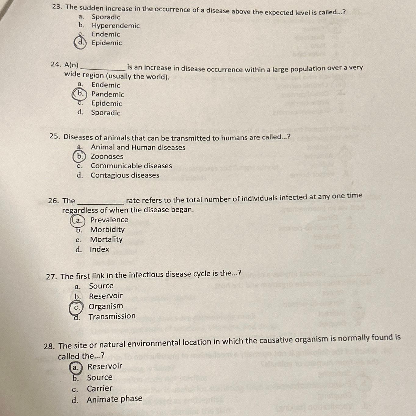 Solved The sudden increase in the occurrence of a disease | Chegg.com