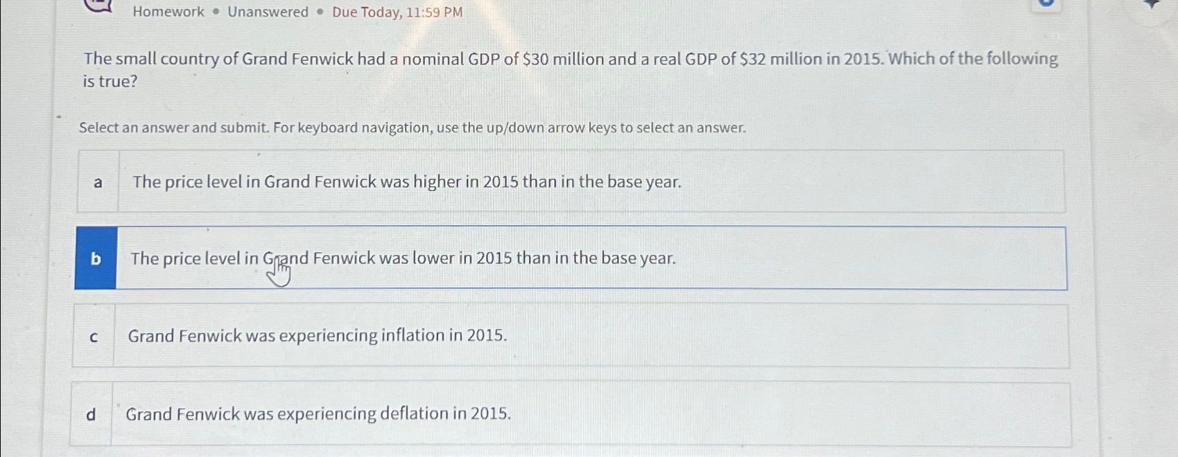 Solved Homework * ﻿Unanswered * ﻿Due Today, 11:59 ﻿PMThe | Chegg.com