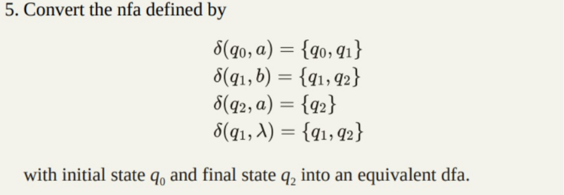 Solved Convert the nfa defined | Chegg.com