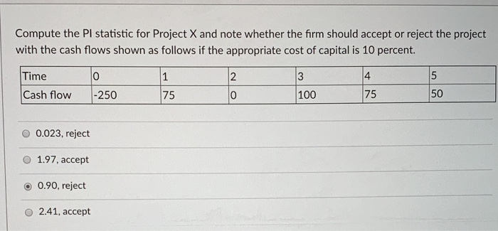 Solved Compute The Pi Statistic For Project X And Note 