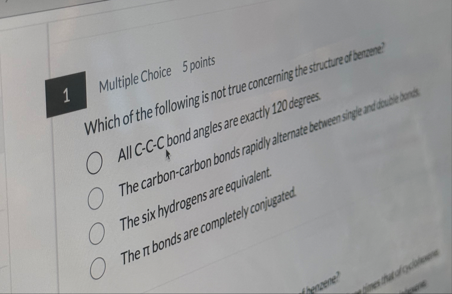 Solved 1Multiple Choice 5 ﻿pointsWhich of the following is | Chegg.com