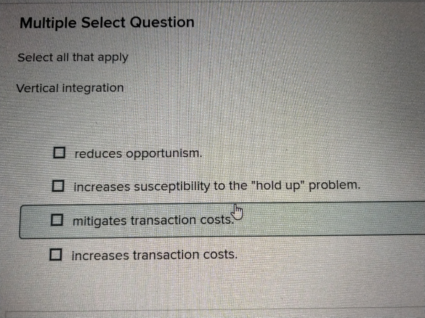 Solved Multiple Select QuestionSelect all that applyVertical | Chegg.com