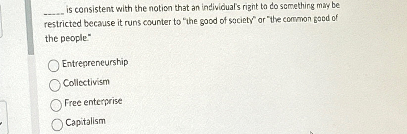 Solved is consistent with the notion that an individual's | Chegg.com