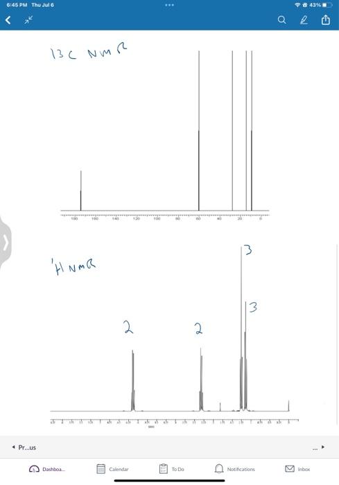 Solved I was given these spectrums to figure the structure | Chegg.com