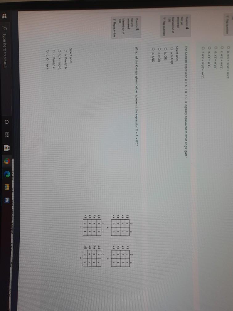 Solved w The Boolean expression - A+B+C is logically | Chegg.com