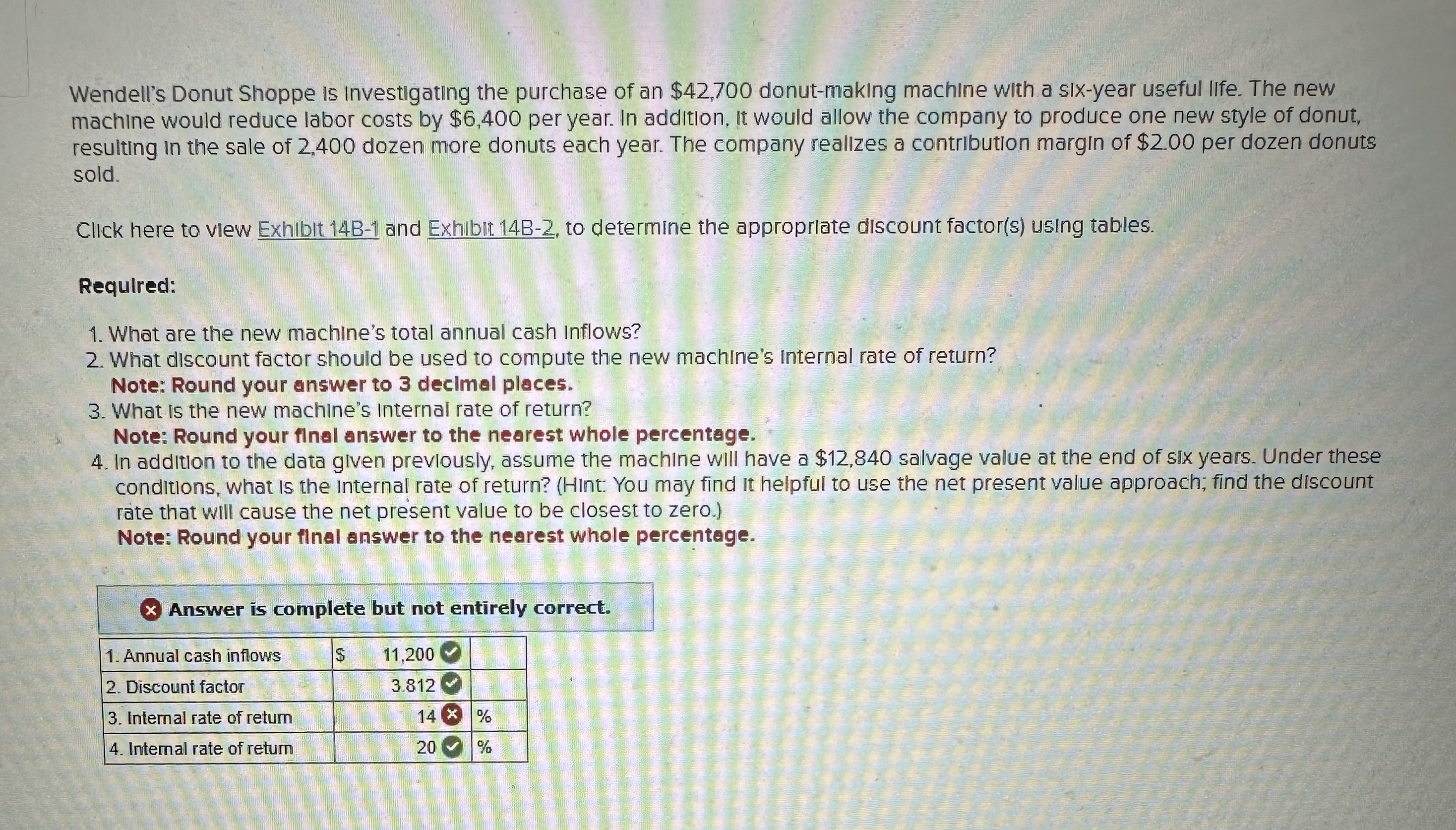 Solved Wendell's Donut Shoppe is investigating the purchase | Chegg.com