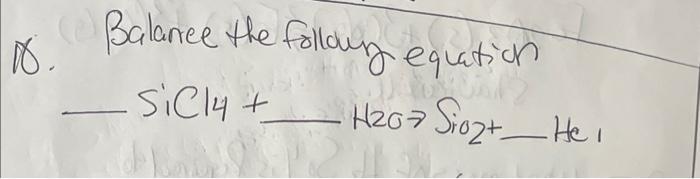 Solved Balance the folloung equation | Chegg.com