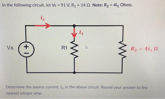 Solved In the following circuit, let \\( V s=91 | Chegg.com