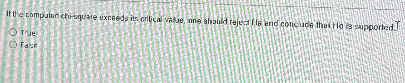 Solved If the computed chi-square exceeds its critical | Chegg.com