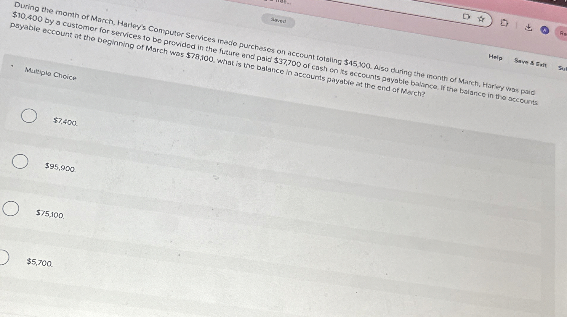 Solved Payable account at the begervices to be provided in | Chegg.com