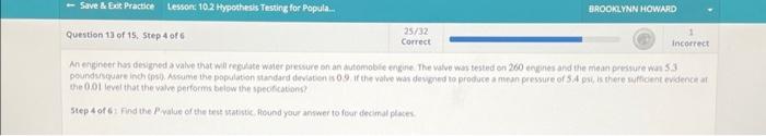 Solved - Save & Exit Practice Lesson: 10.2 Hypothesis | Chegg.com