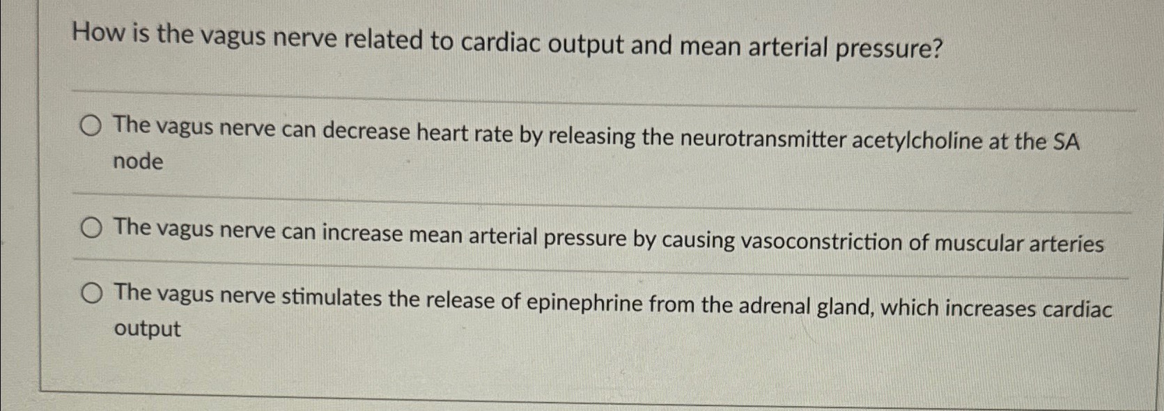 Solved How is the vagus nerve related to cardiac output and | Chegg.com