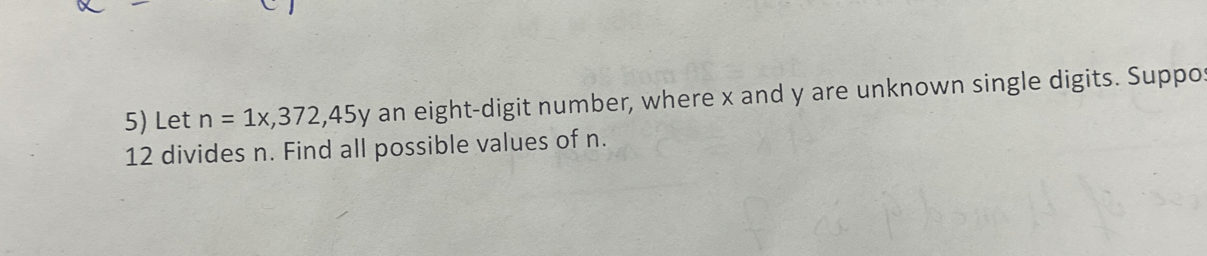 Solved Let n=1x,372,45y ﻿an eight-digit number, where x ﻿and | Chegg.com