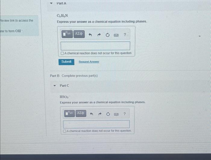Solved Enter equations showing how each weak base ionizes | Chegg.com