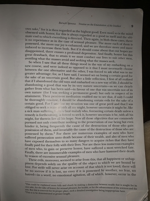 Reading Response #1 TREATISE ON THE EMENDATION OF THE | Chegg.com