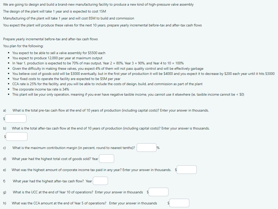 Solved We are going to design and build a brand-new | Chegg.com